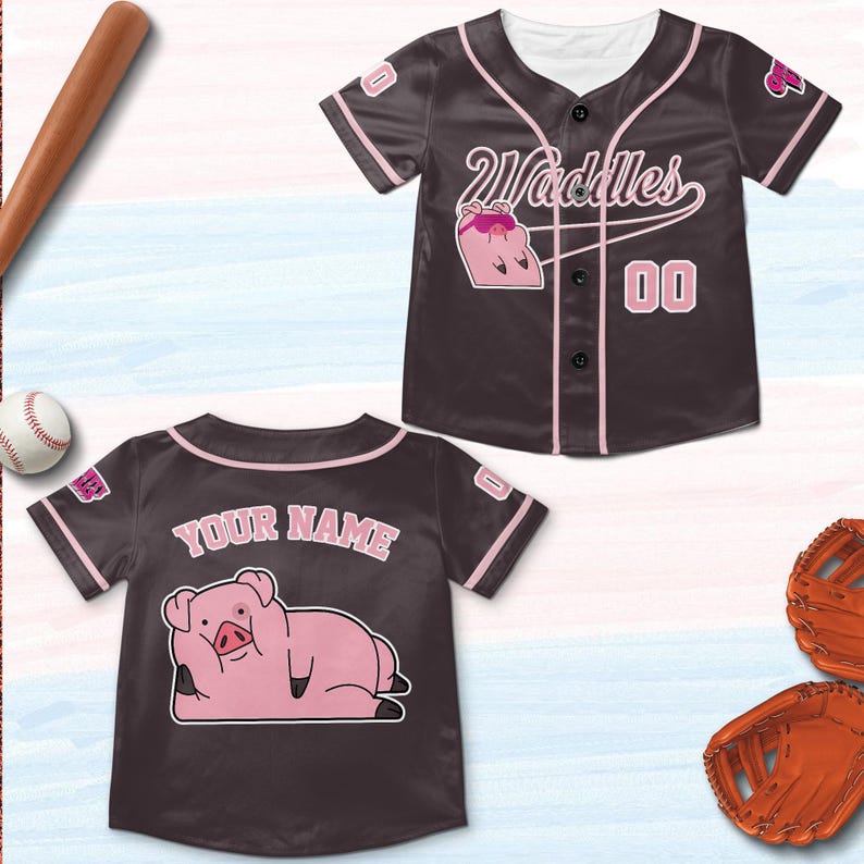 Custom Disney Gravity Falls Waddles Pink, Custom Kids Youth Adult ...