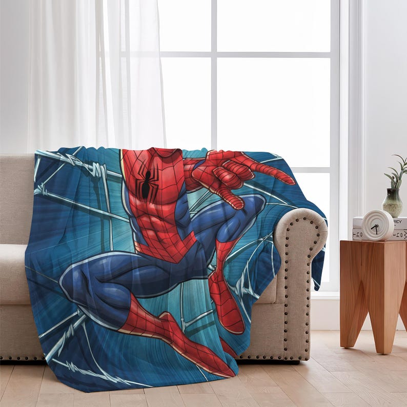 Personalized Family Spider Blanket , Spider Hero Quilt Gift , Spider ...