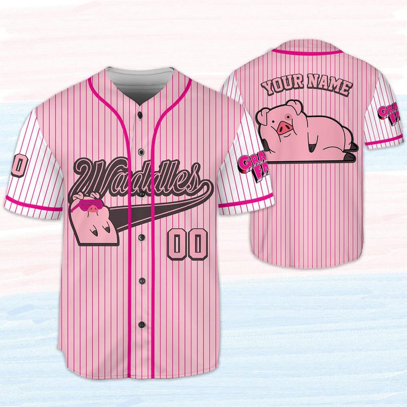 Custom Disney Gravity Falls Waddles Pink, Custom Kids Youth Adult ...