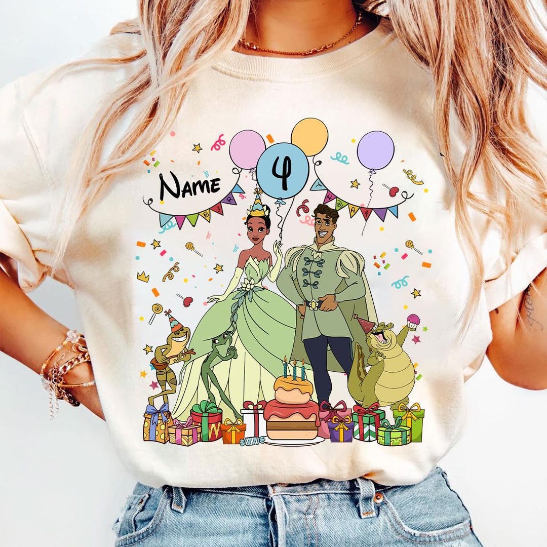 Personalized Name Disney Tiana Birthday T-shirt, Disney Tiana Birthday ...