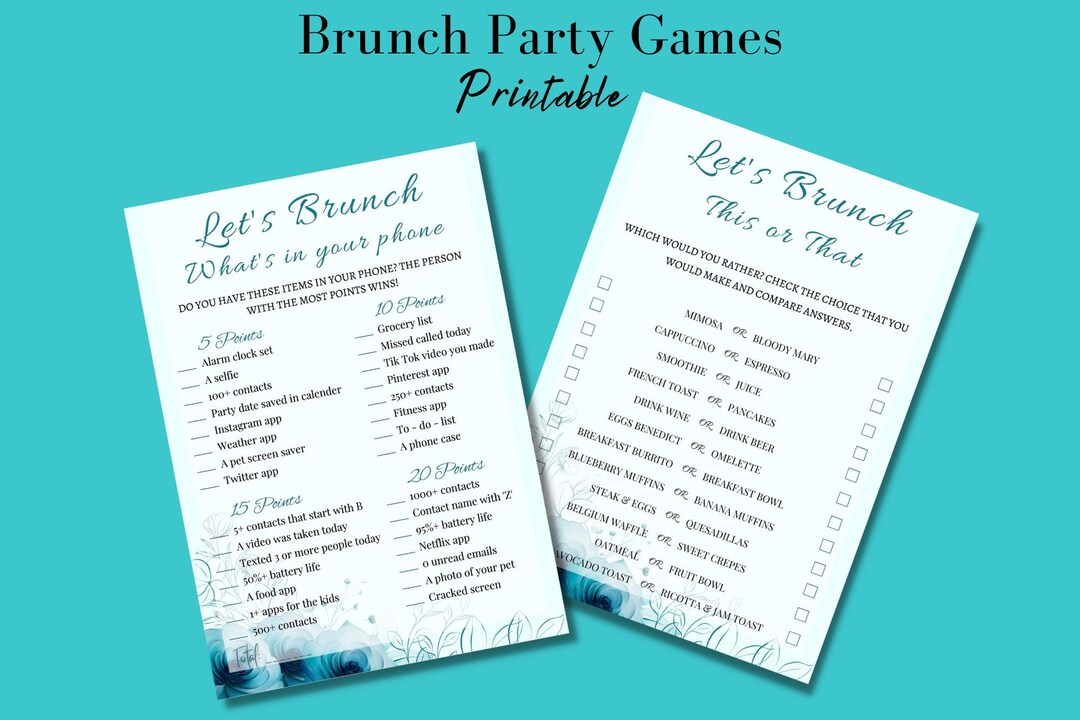 Brunch Party Games for All Ages - Exciting Party Game Collection Ideal ...