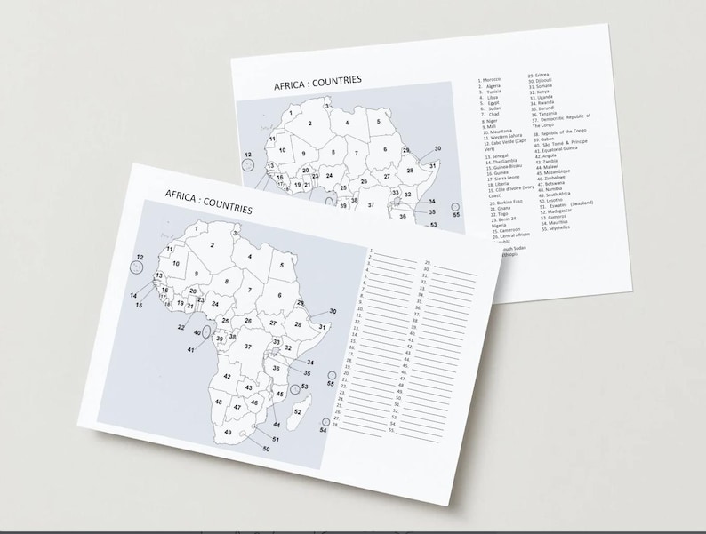 Geography World Map Bundle Printable PDF Blank Labeled Maps Continents ...