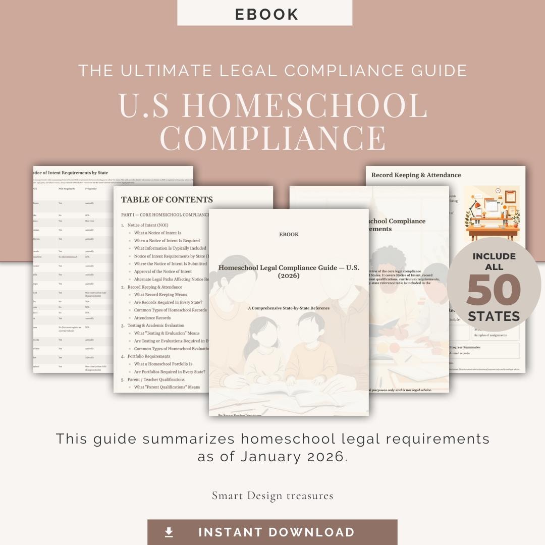 Homeschool Legal Compliance Guide (U.S.A 2026) State-by-state ...
