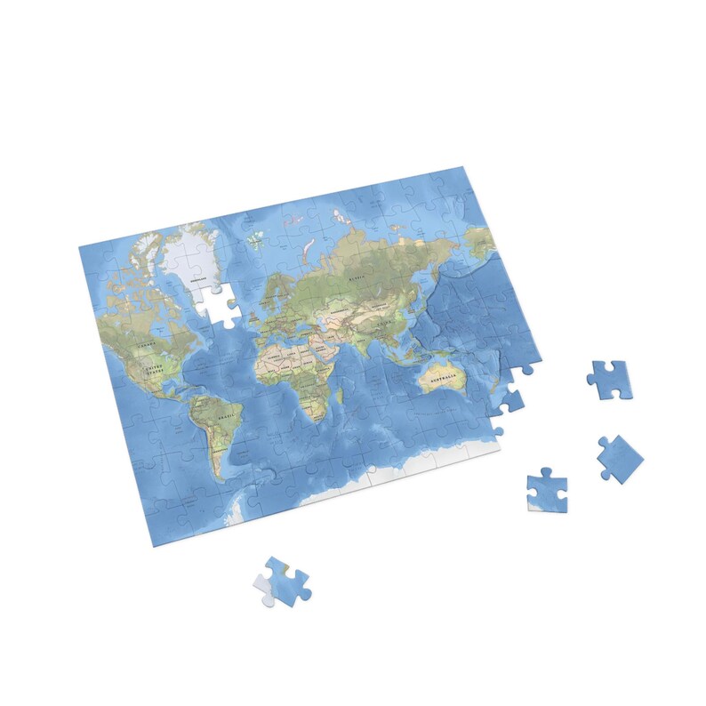 World Map Educational Puzzle 96, 252, 500, 1000 Piece National ...