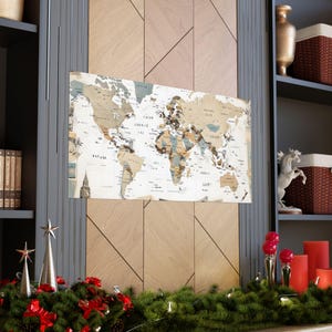 Vintage World Map Poster, Travel Wall Art, Home Decor, Exploration Gift ...