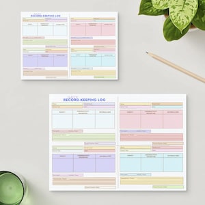 Homeschool Record Keeping Log Printable Daily and Weekly Lesson Planner ...
