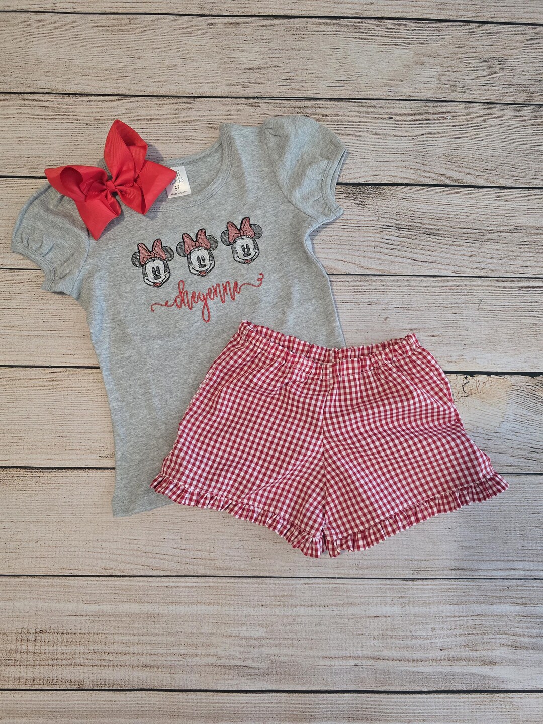 Personalized Trio Mouse Girl Outfit, Magical Outfit, Embroidery ...