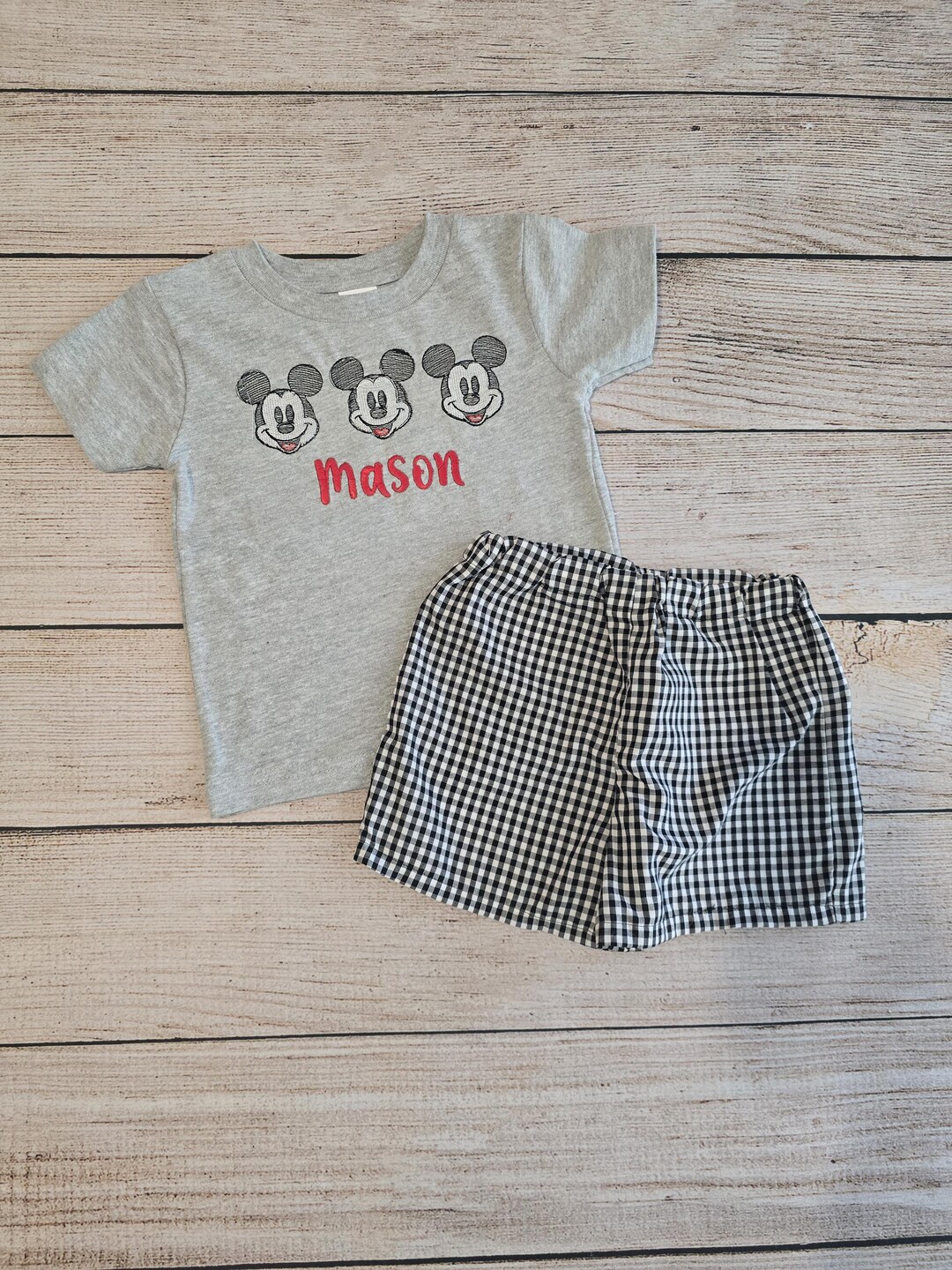 Personalized Trio Mouse Boy Outfit, Magical Outfit, Embroidery ...