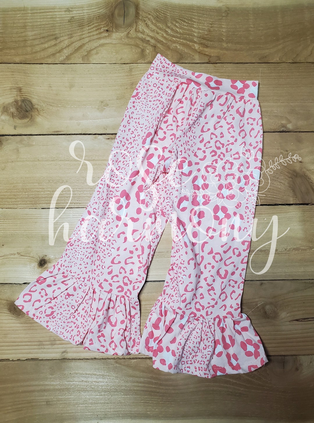 Girl Ruffle Pants, Pink Leopard/ Cheetah , 6 Month - 14 Year, Toddler ...