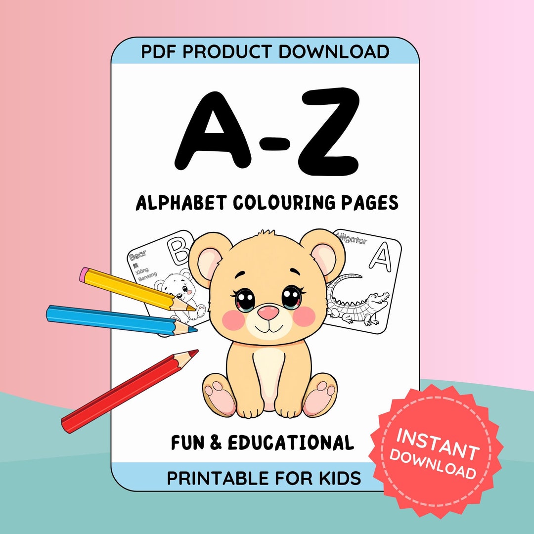 A-Z Alphabet Coloring Pages | Fun and Educational Printable for Kids ...