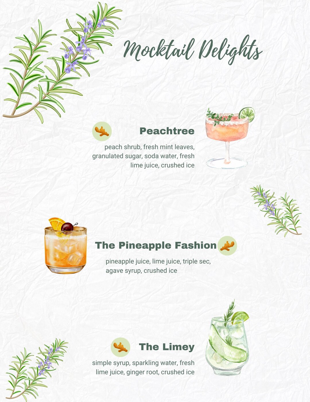 Mocktail Menu Template, Mocktails, Bar Menu, Drinks, Signature Drinks ...