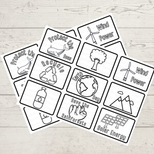 Earth Day DIY Activity for Kids Color Your Own Memory Game Instant ...