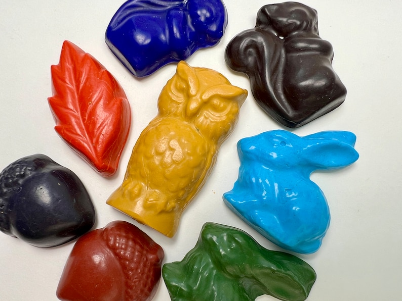Forest Animal Crayons | Natural Non-toxic Coloring Set for Kids - Etsy