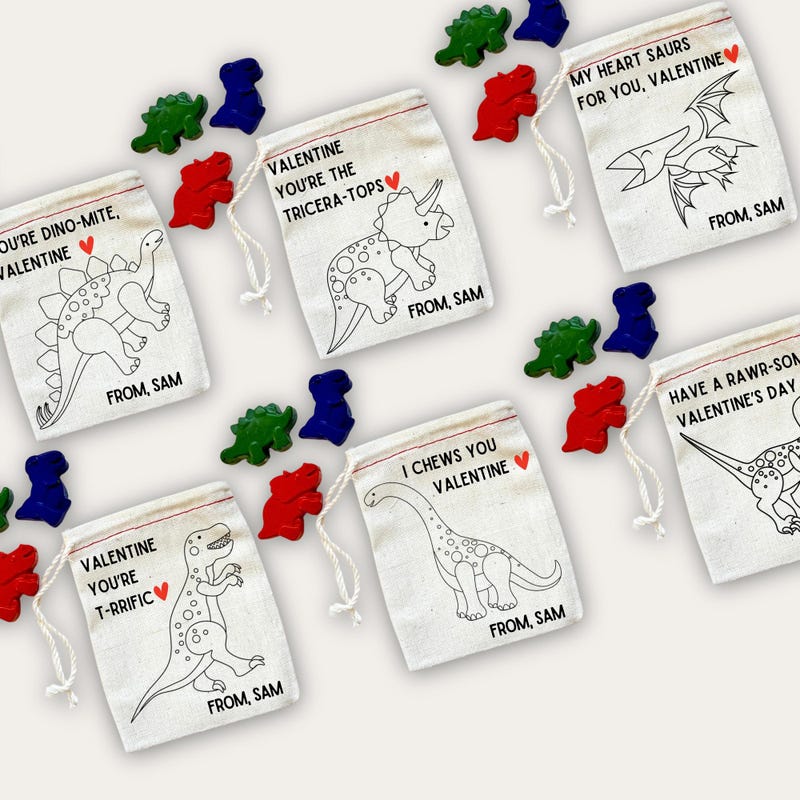 Dinosaur Valentine - Etsy