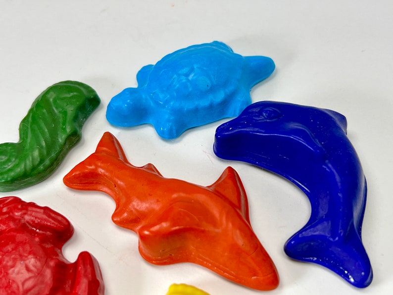 Sea Animal Natual Crayons | Non-toxic Ocean Kids Gift - Etsy