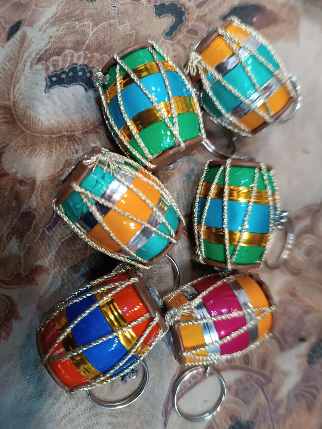 Handmade Dhol Keychain – Traditional Drum Keyring | Ethnic Musical ...