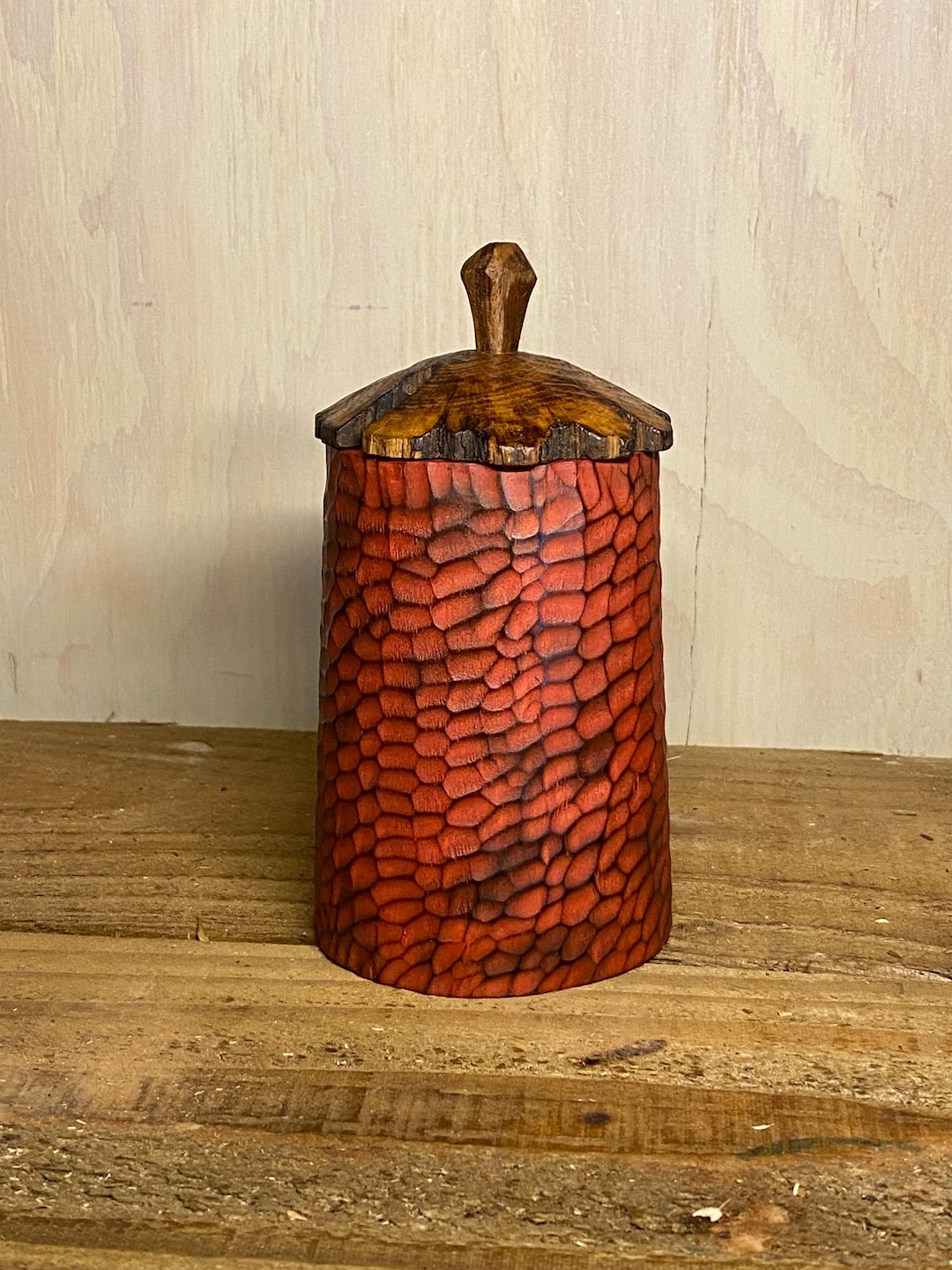 Shrink Pot, Lidded Pot, Wooden Pot, Coffee Jar, Jewellery Pot, Hand ...
