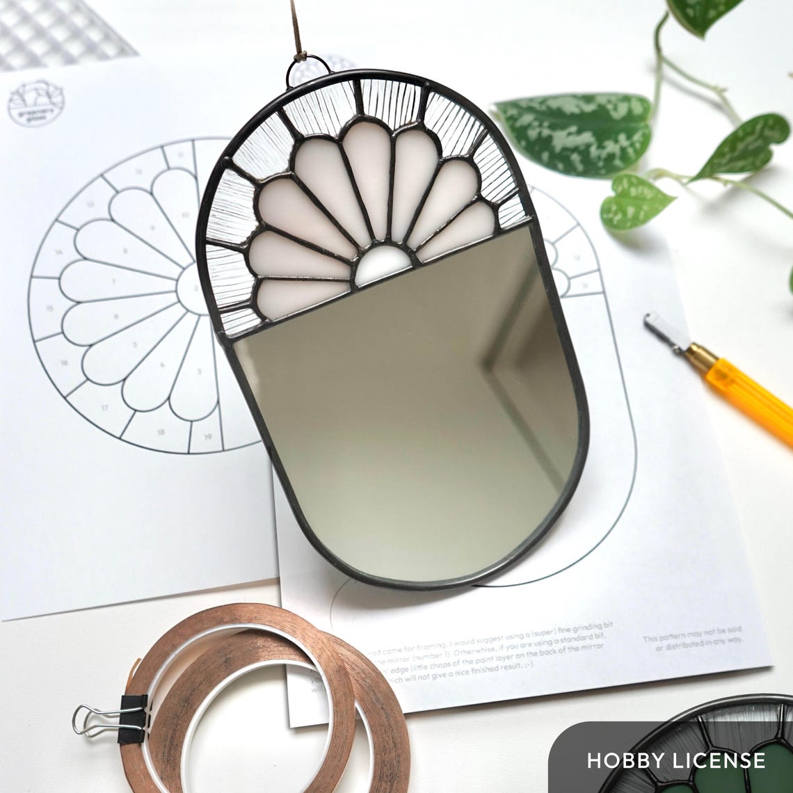 Stained Glass Pattern Mirror, Hobby License, Digital Download, DIY ...