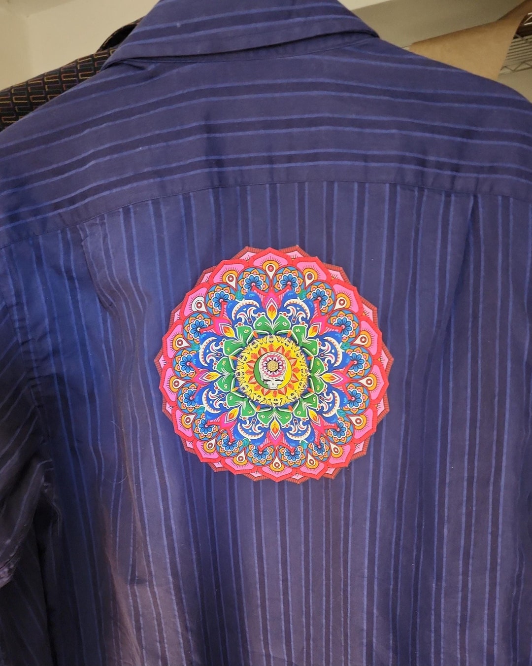 Mandala With a Grateful Dead Steely on an Upcycled Vintage Casual ...