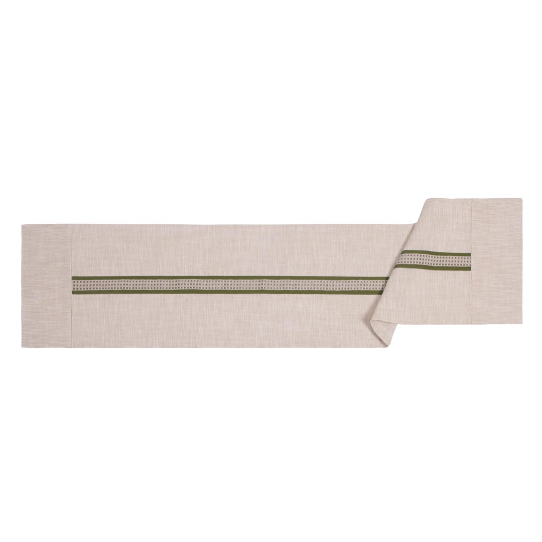 Handmade Linen Table Runner, Organic Certified Linen, French Grosgrain ...