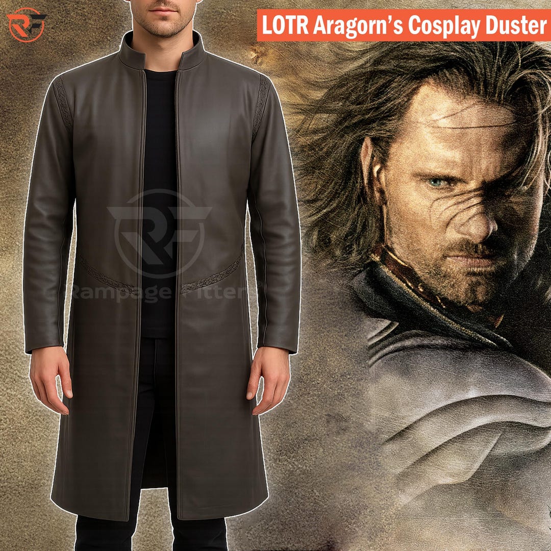 Aragornz Inspired Duster Coat for Men | Handmade Fantasy Cosplay Jacket ...