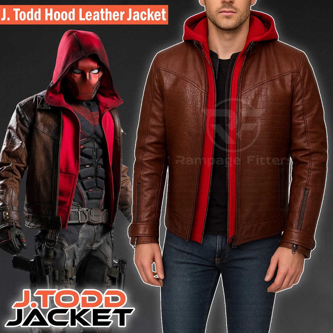 Jason Todd Red Hood Jacket | Titan's Inspired Cosplay Costume | Brown ...