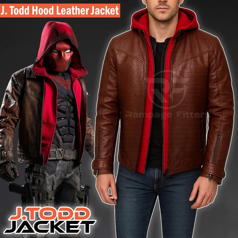 Jason Todd Red Hood Jacket | Titan's Inspired Cosplay Costume | Brown ...