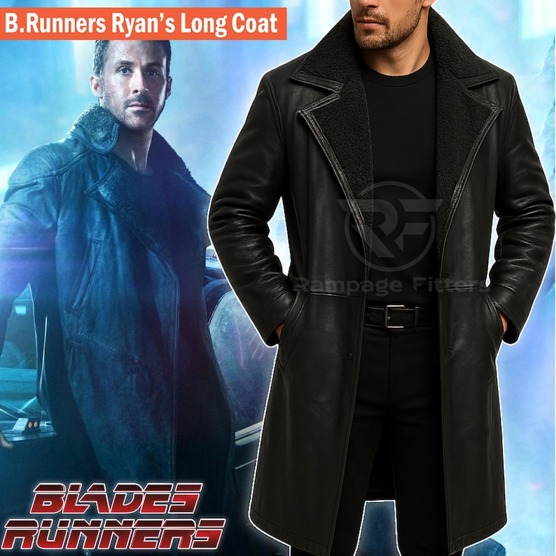Blade Runner’s Inspired Trench Coat for Men | Ryan Style 2049 Cosplay ...