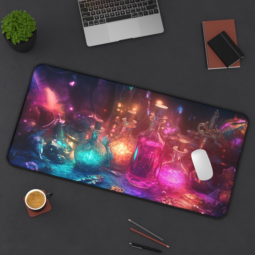 Magic Potion Desk Mat, Witchcraft Gothic Desk Decor, Enchanted Alchemy ...