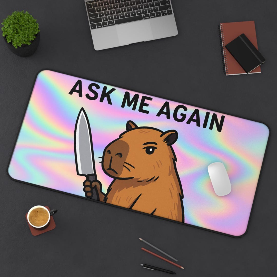 Kawaii Capybara Gaming Mouse Pad - Fun Desk Decor for a Playful ...