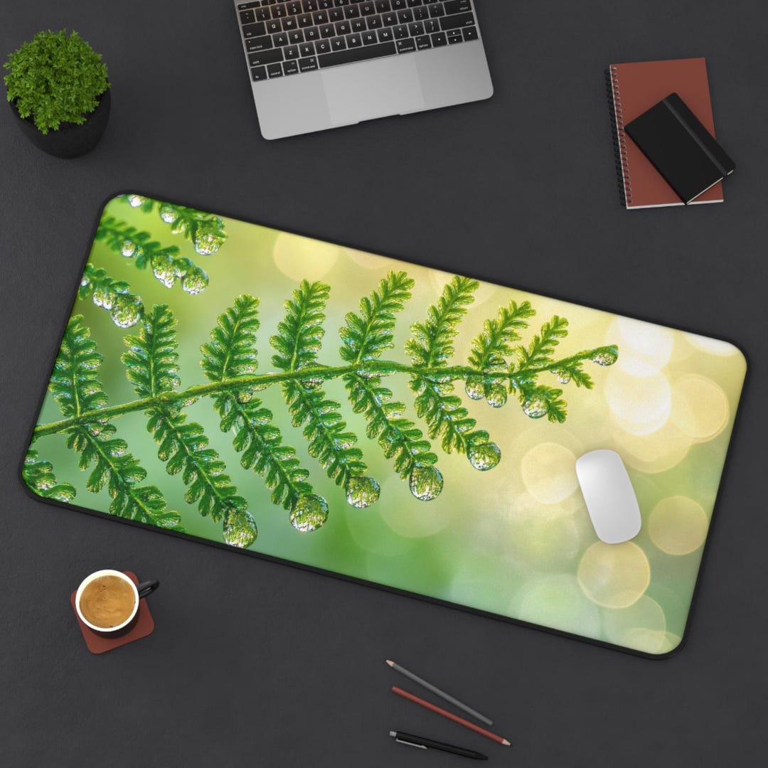 Biophilic Fern Desk Mat, Botanical Office Decor, Plant Lover Gift ...