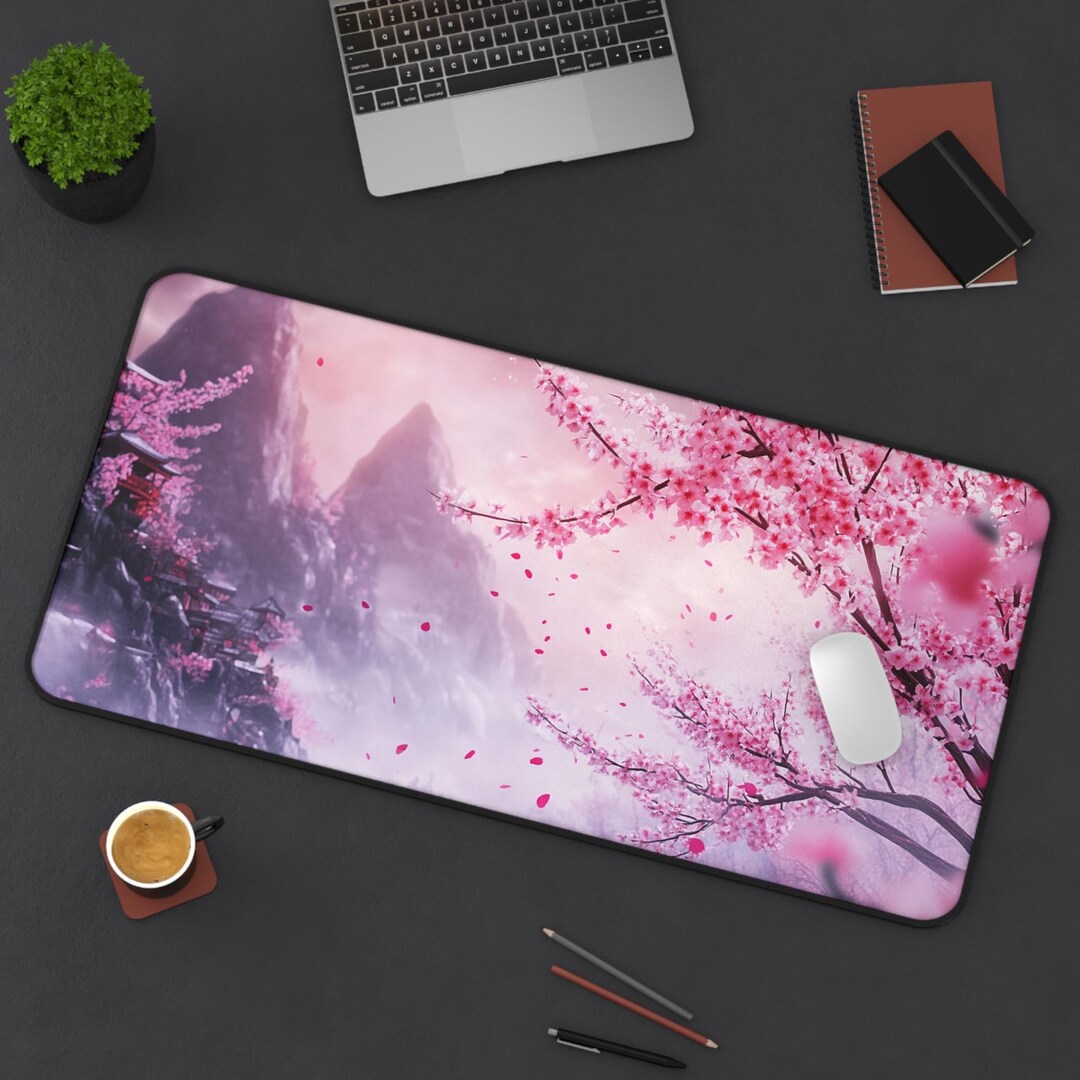 Japanese Mouse Pad, Cherry Blossom Mouse Pad, Sakura Desk Mat, Japanese ...