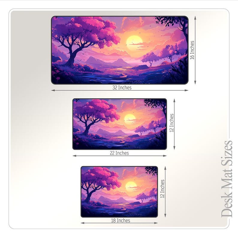 Enchanted Forest Desk Mat, Magical Woods Scene, Fairy Tale Theme Desk ...