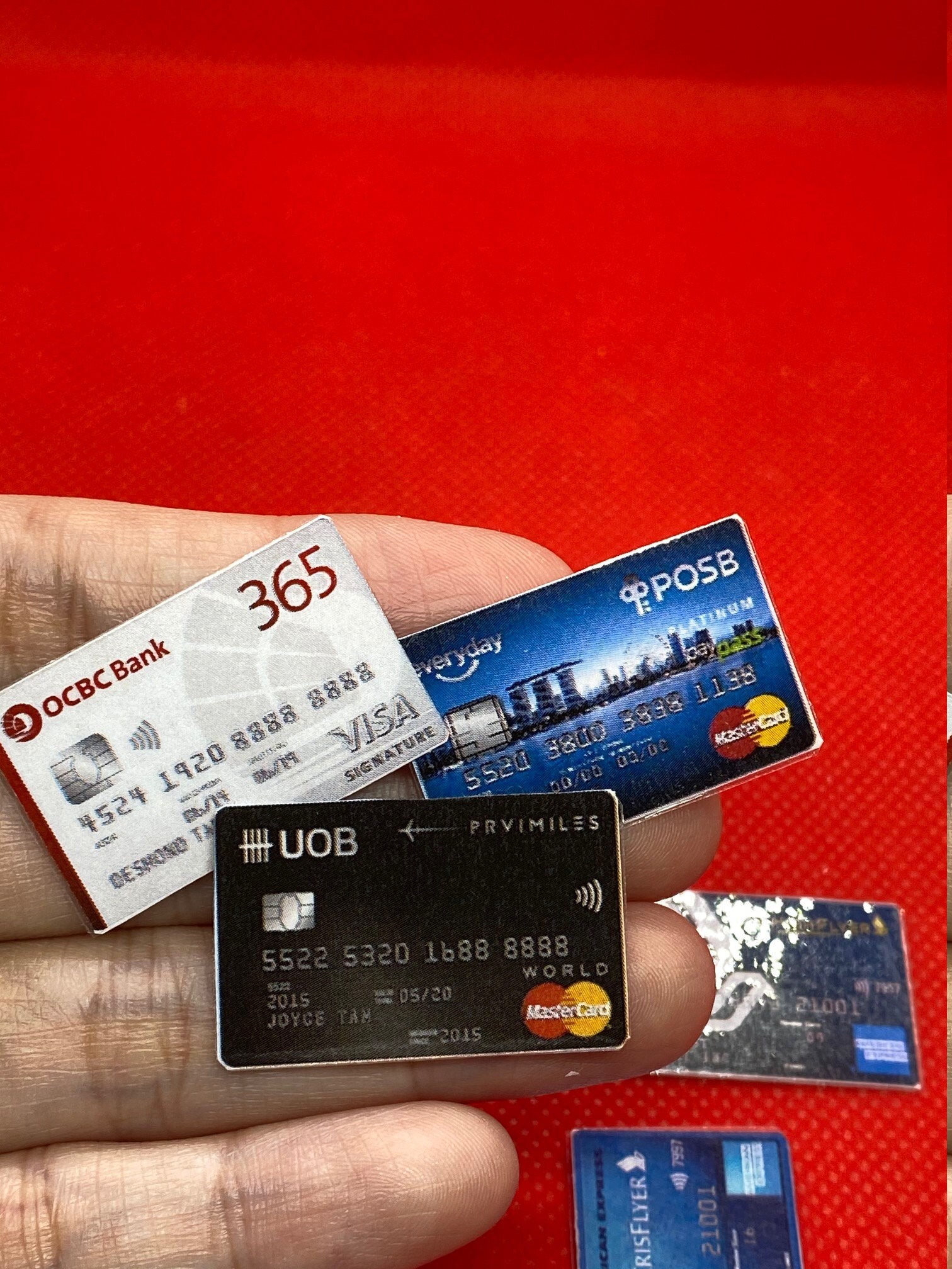 Handmade Miniature paper Printed Credit Card 3.2cm x 2.1 cm - Etsy 日本