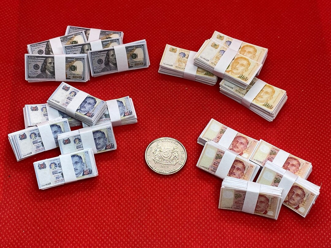Handmade Miniature Notes Money Currency Paper Stack of - Etsy