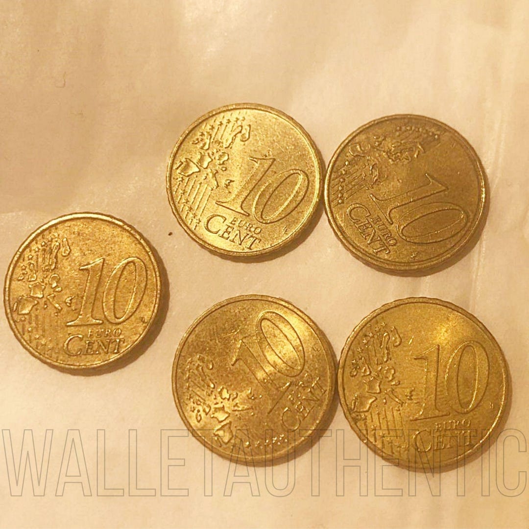 Rare Euro 10 Cent Coin ,5 Pieces Set 2000–2002, Belgium & Germany Early ...