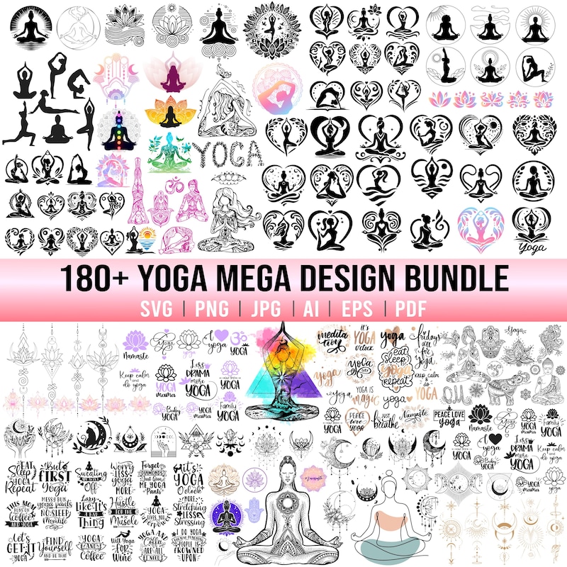Printable Yoga Stickers - Etsy