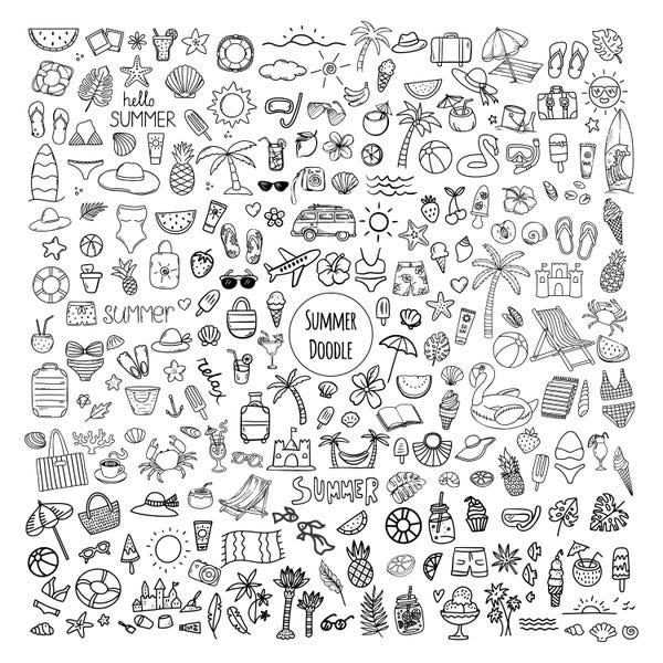 Summer Drawing Designs - Etsy UK