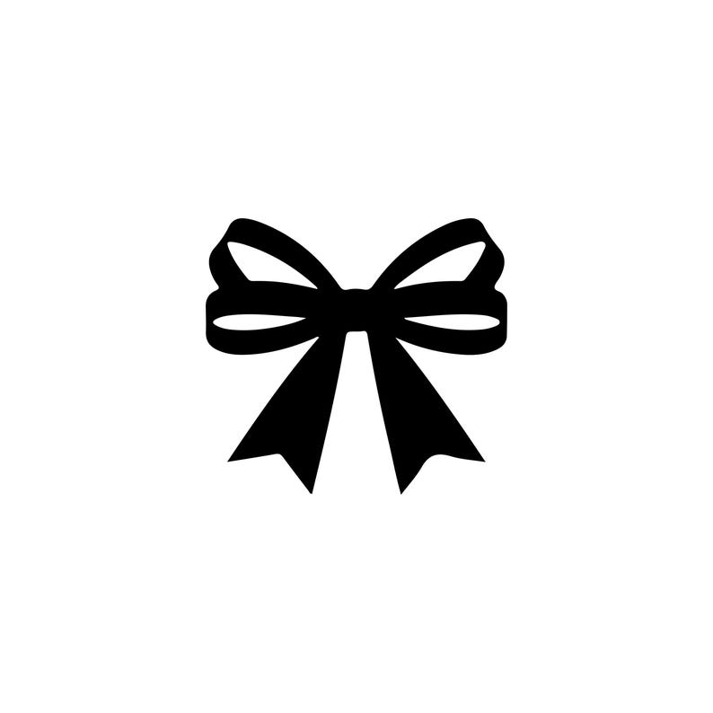 Black Bow SVG Bundle, Coquette Ribbon Silhouette Clipart (digital ...