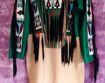 Old Style Native American, Fringe Jacket, Handcrafted Attire, Heritage ...