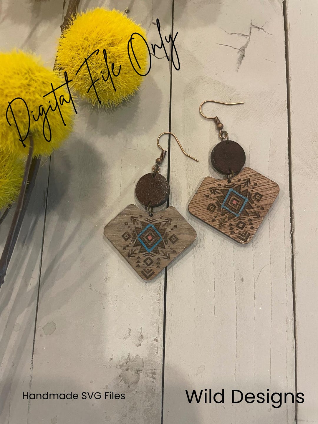 Boho Aztec Dangles SVG File - Etsy