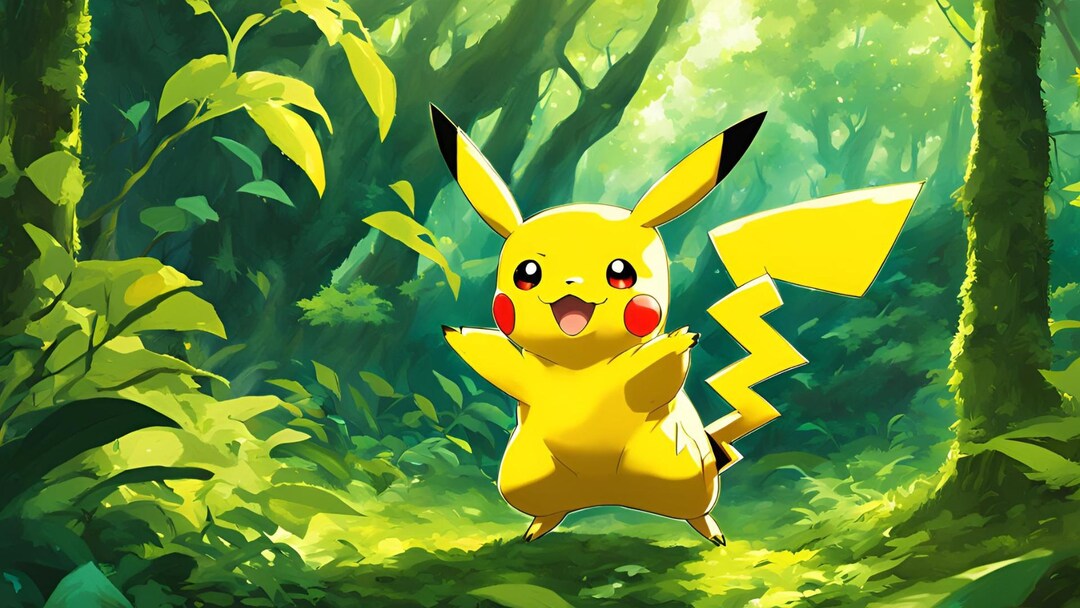 Pokemon Pikachu, Aesthetic Desktop Wallpaper, Minimalist Digital ...