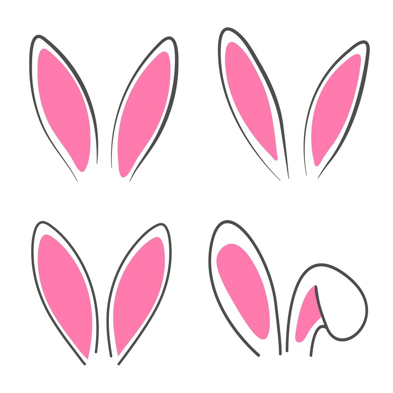 Bunny Ears Vector, Bunny Ears Svg, Easter Bunny Svg, Bunny Svg, Bunny ...