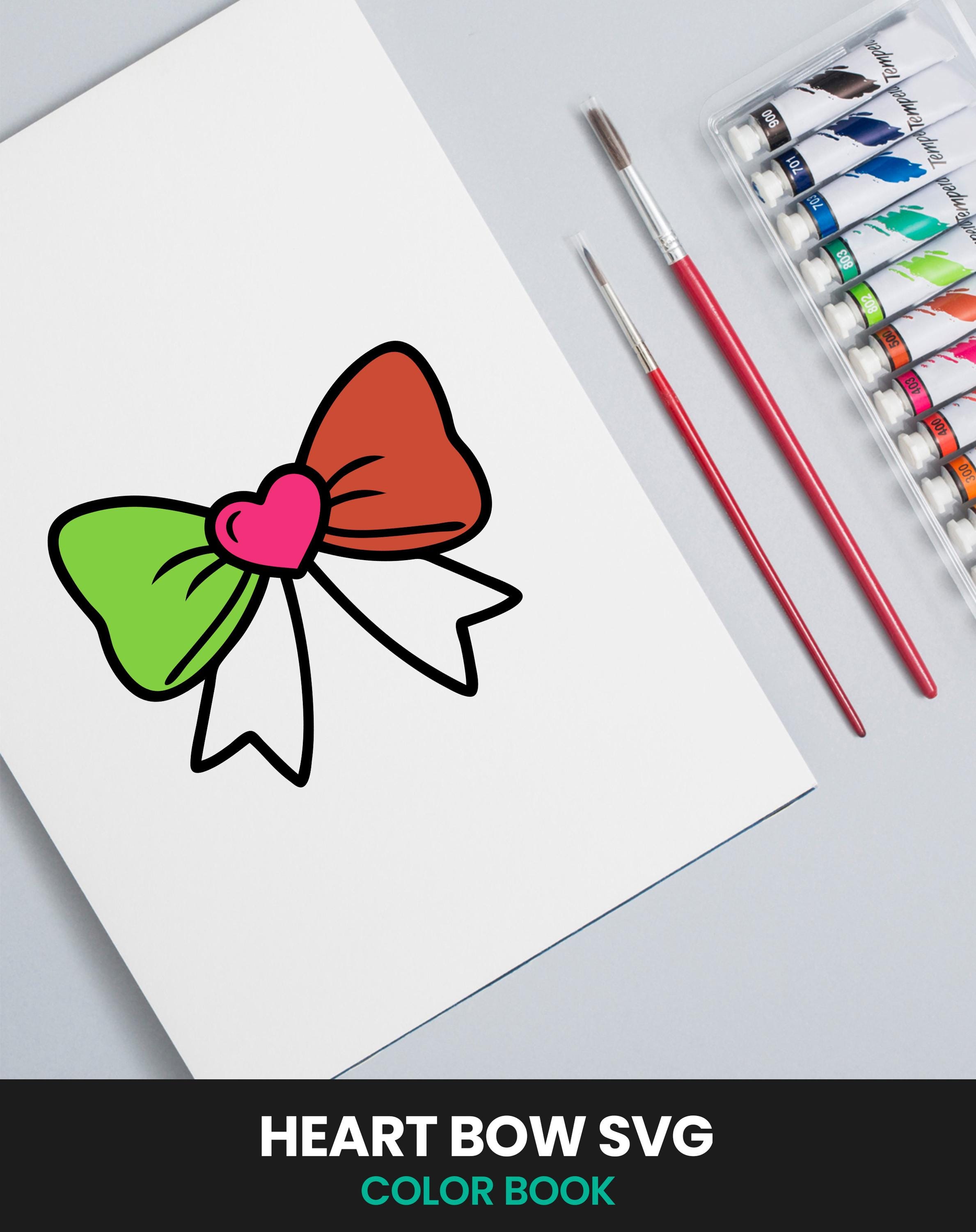 Heart Bow Svg Png Eps Jpg Dxf Ai, Heart Bow Silhouette, Coquette Bow ...