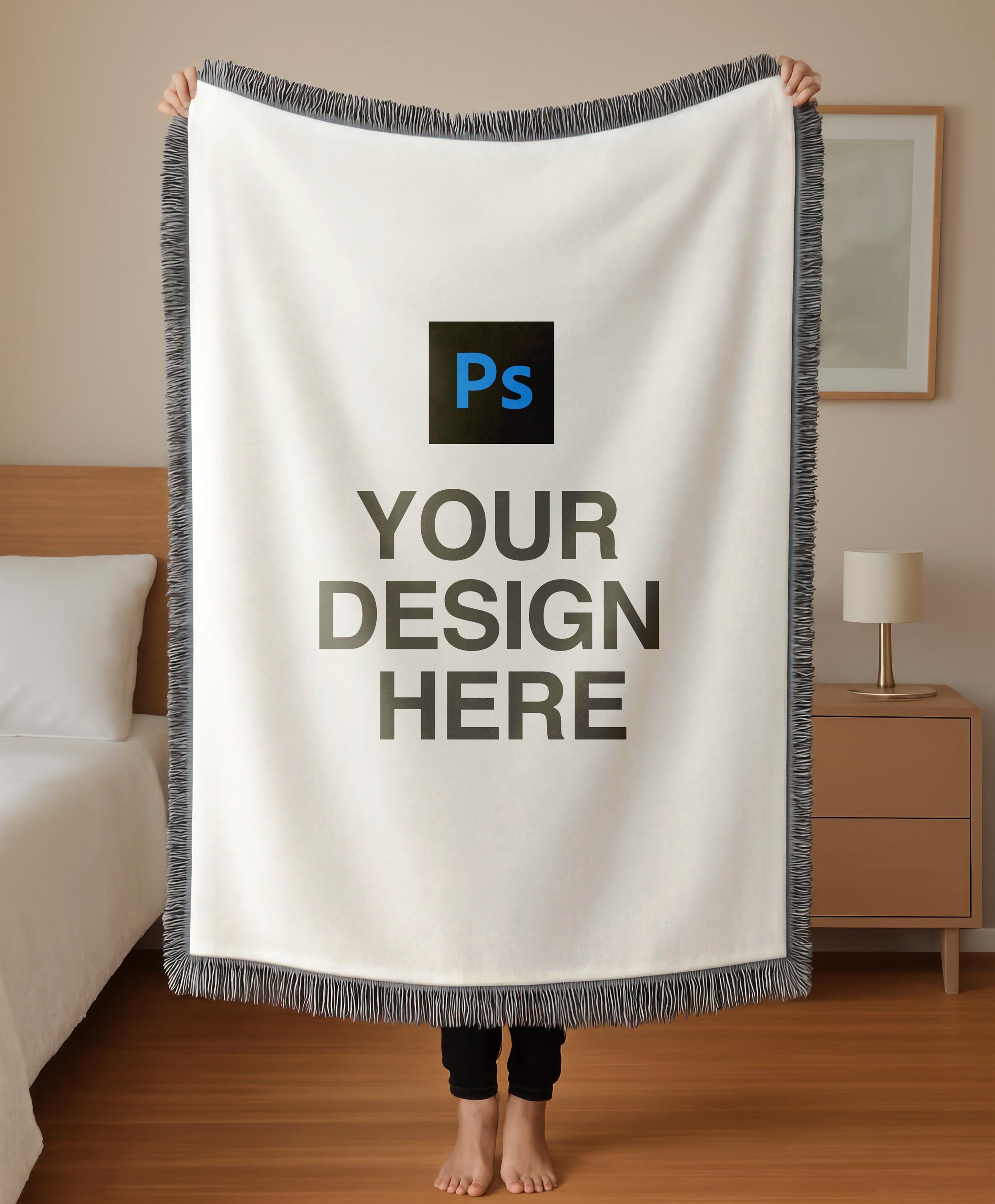 Blanket Mockup Template | Velveteen Plush Blanket Mock up | Boho Minky ...