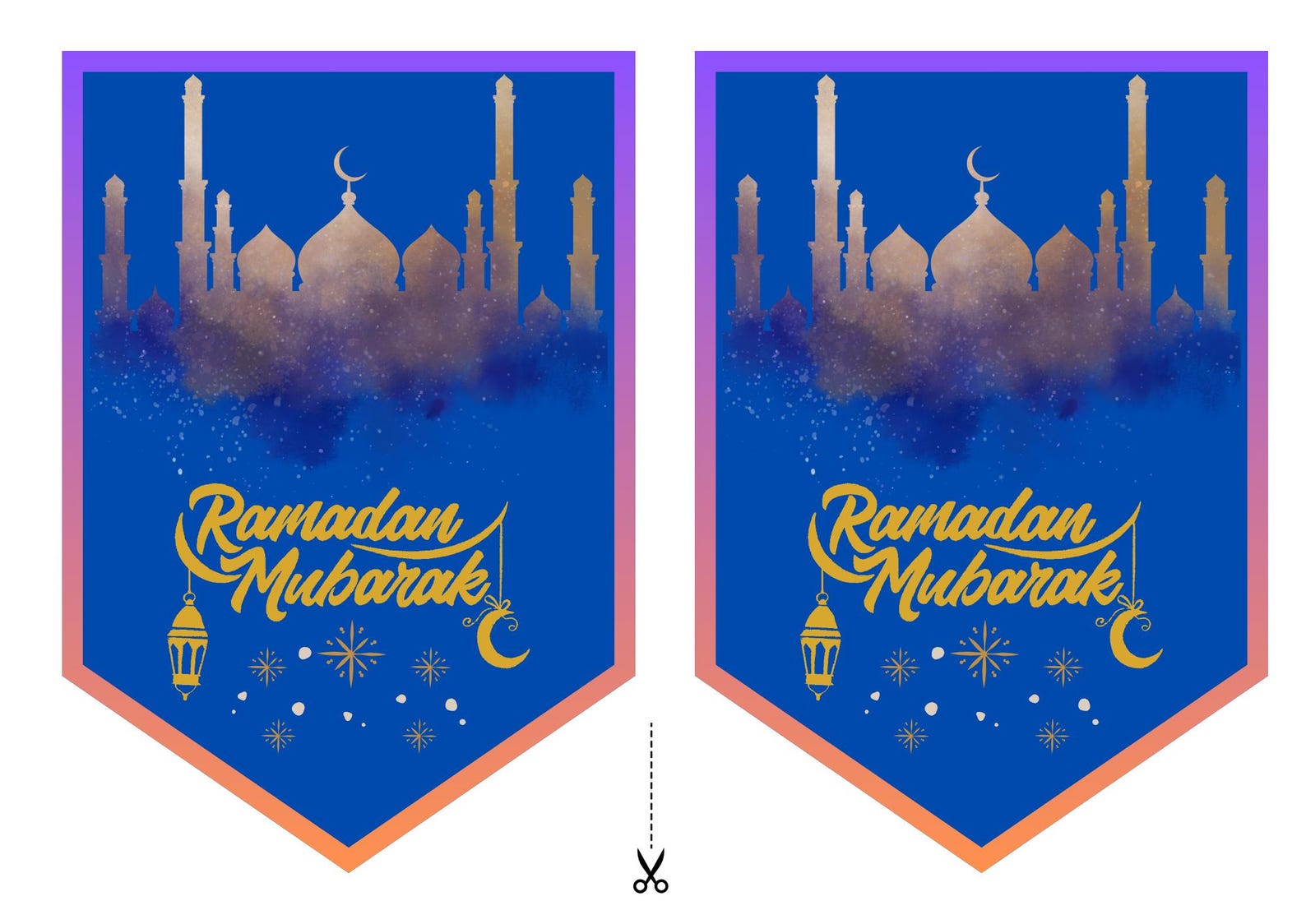 Printable Ramadan Bunting | Alphabet Arabic| Ramadan Kareem & Mubarak ...