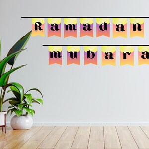 Printable Ramadan Bunting | Alphabet Arabic| Ramadan Kareem & Mubarak ...