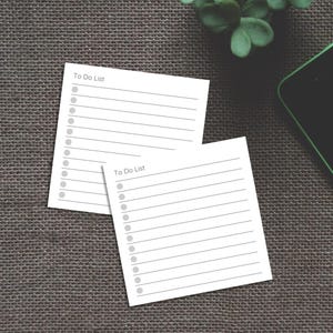 Printable to Do List Cards 3x3 | Minimalist Planner Memo | Sticky Notes ...