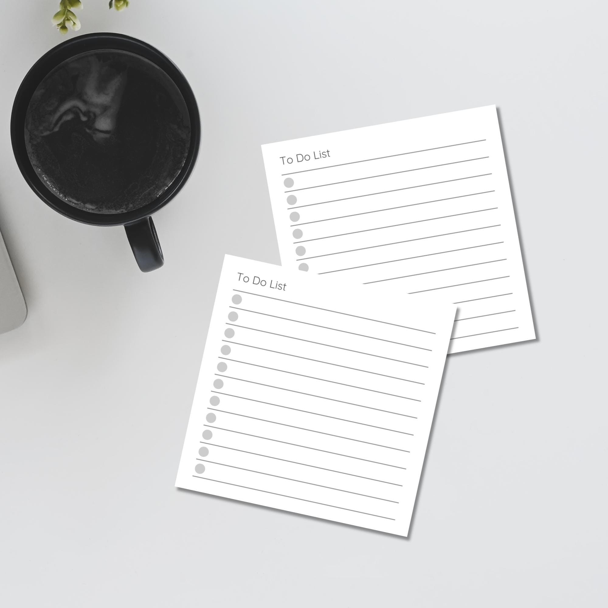 Printable to Do List Cards 3x3 | Minimalist Planner Memo | Sticky Notes ...