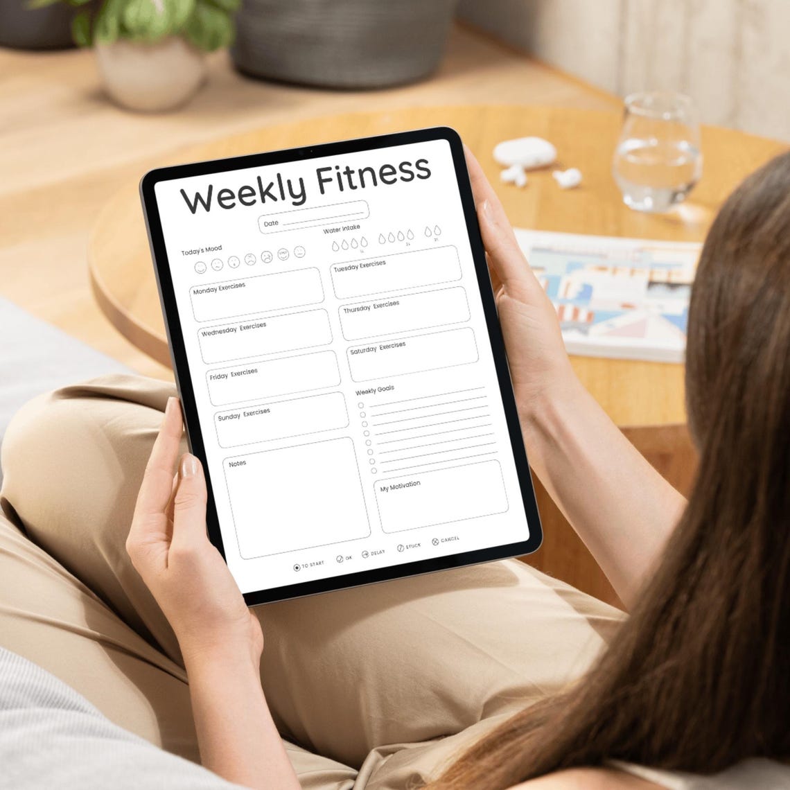 Printable Weekly Fitness Planner | Fillable Workout Tracker ...